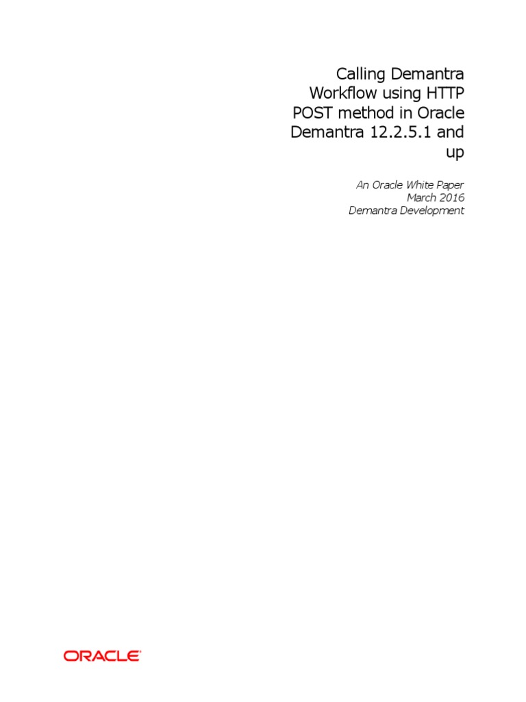 Calling Demantra Workflow Using HTTP POST | PDF | Hypertext Transfer Protocol | Oracle Database