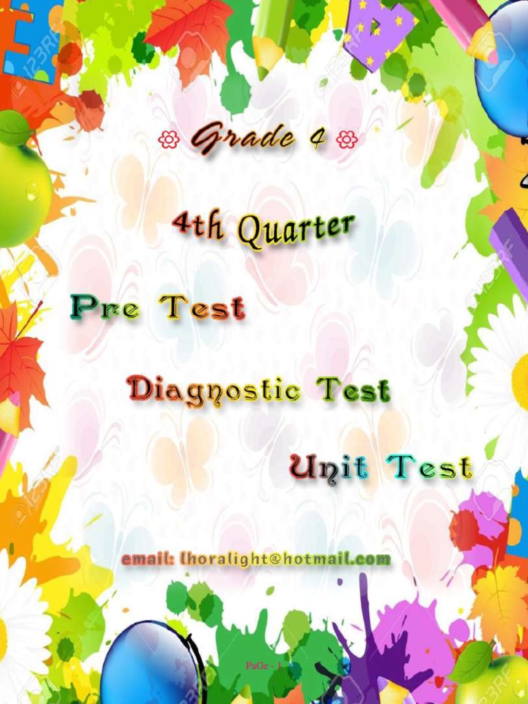 Unit Test Gade 4 | PDF