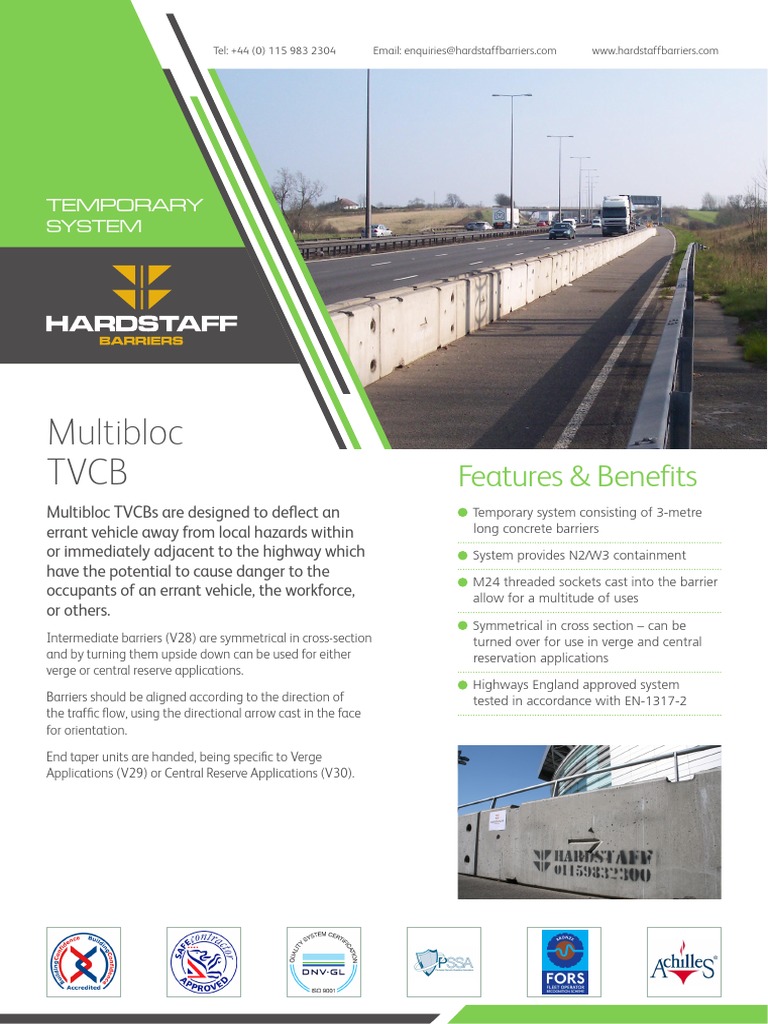 Hardstaff Multibloc TVCB Barrier | PDF | Transportation Engineering ...
