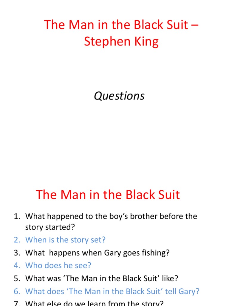 Analysis of "The Man in the Black Suit" | PDF