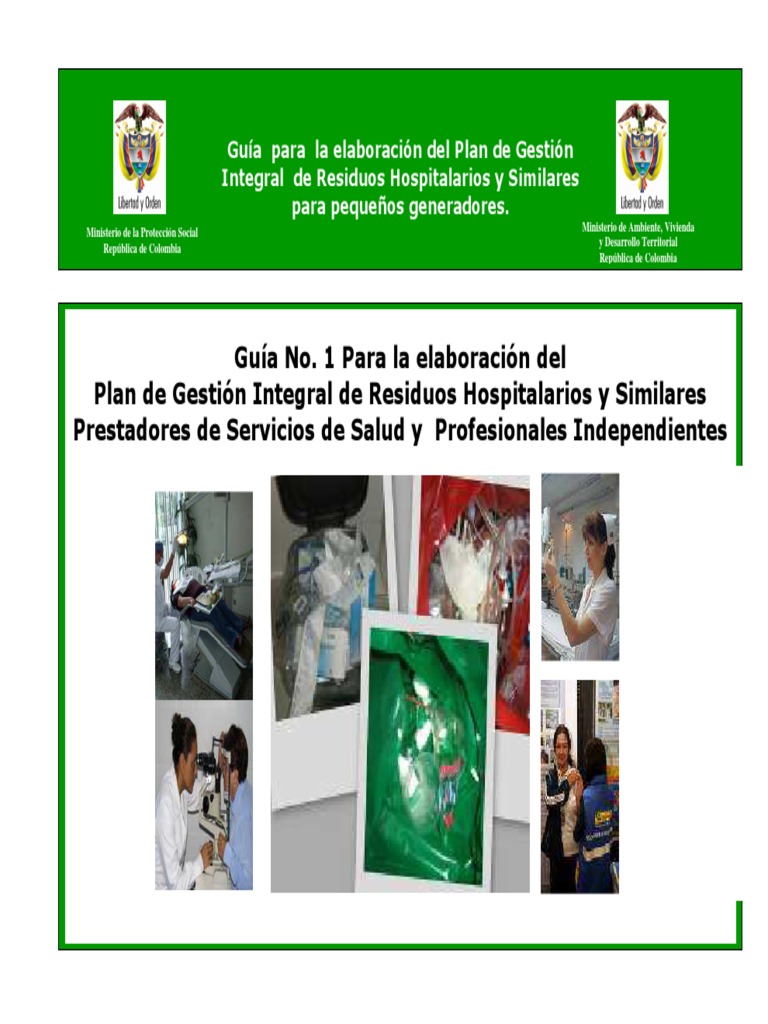 Guía para La Elaboración Del Plan de Gestión Integral de Residuos Hospitalarios y Similares para ...
