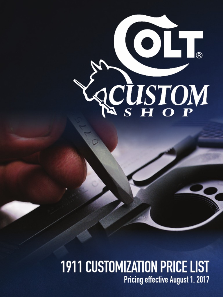 Colt Custom Shop Order Form | PDF | Trigger (Firearms) | Fee