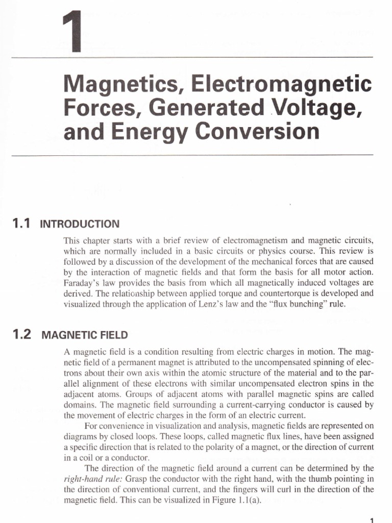 Chap 1 Magnetics ... Energy Conversion | PDF | Magnetic Field | Inductor