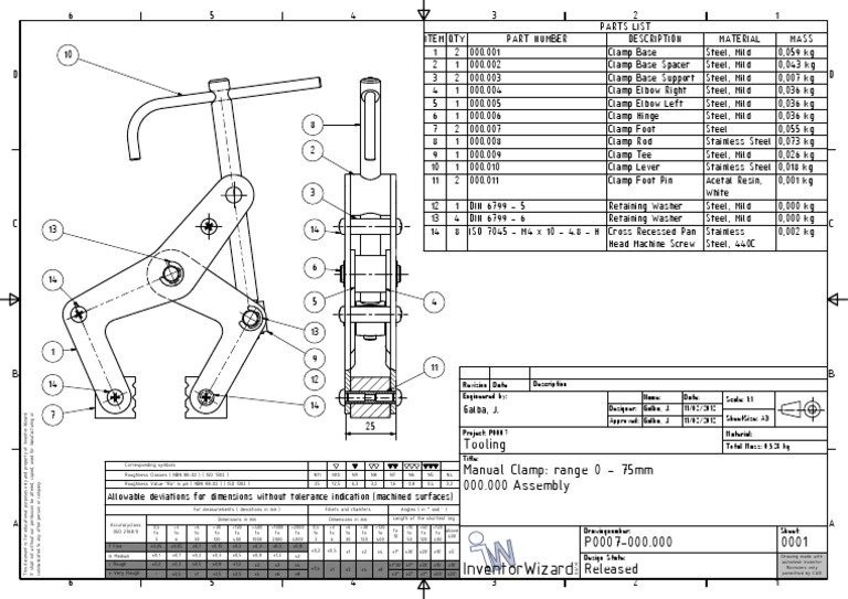 Clamp Assembly.pdf | Engineering Tolerance | Industries