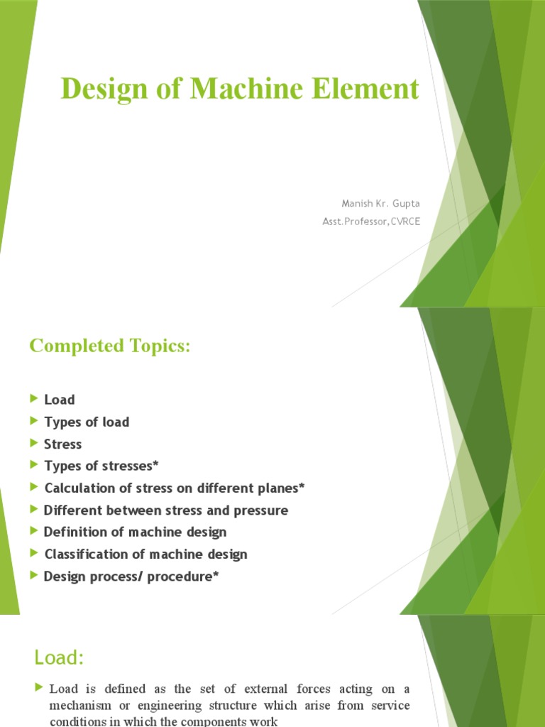 Design of Machine Element | PDF | Elasticity (Physics) | Yield ...