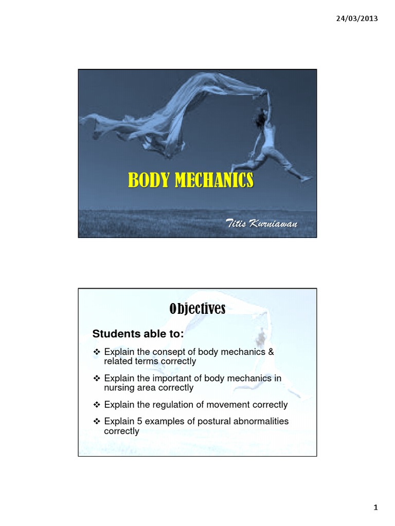 BODY MECHANICS.pdf | Human Musculoskeletal System | Balance (Ability)