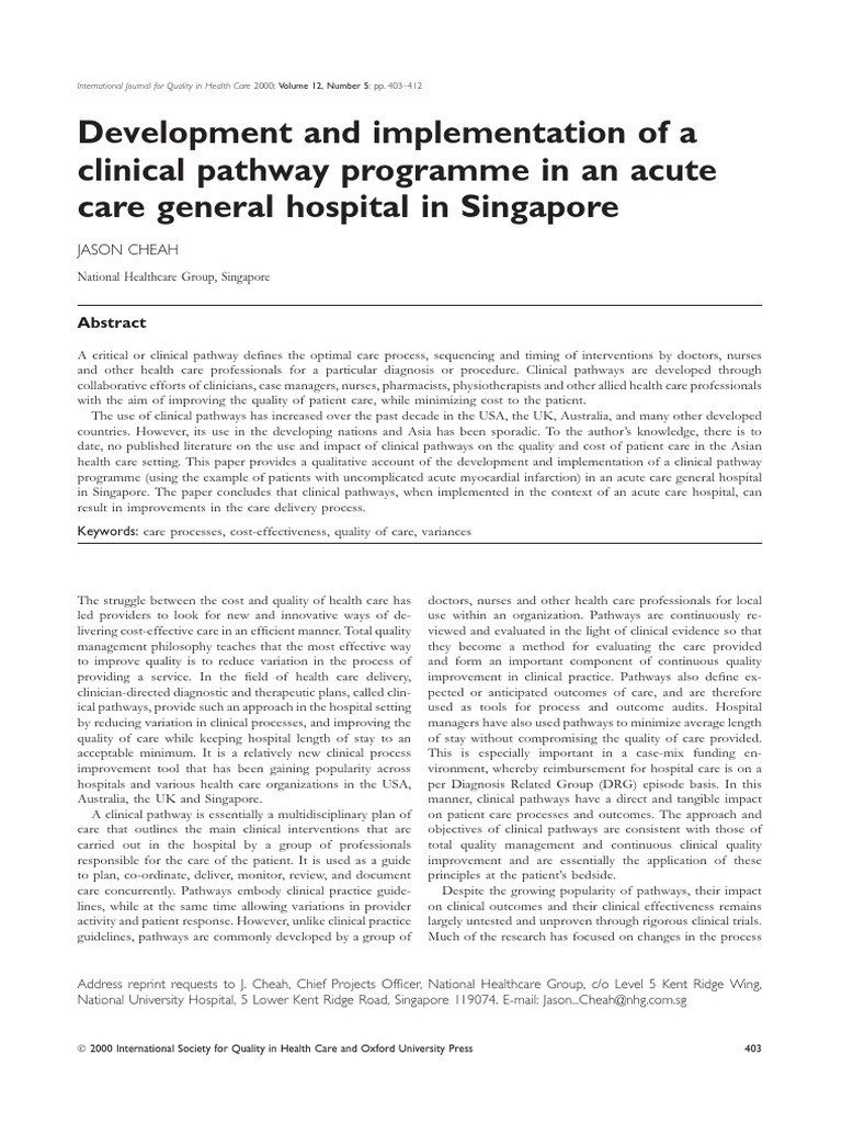 Develop and Implement Clinical Pathway PDF | PDF | Clinical Trial ...