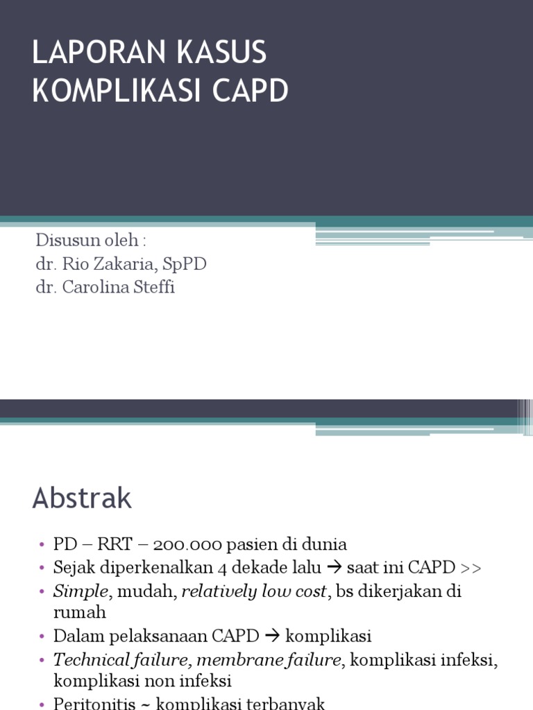 LAPORAN KASUS Komplikasi Capd | PDF