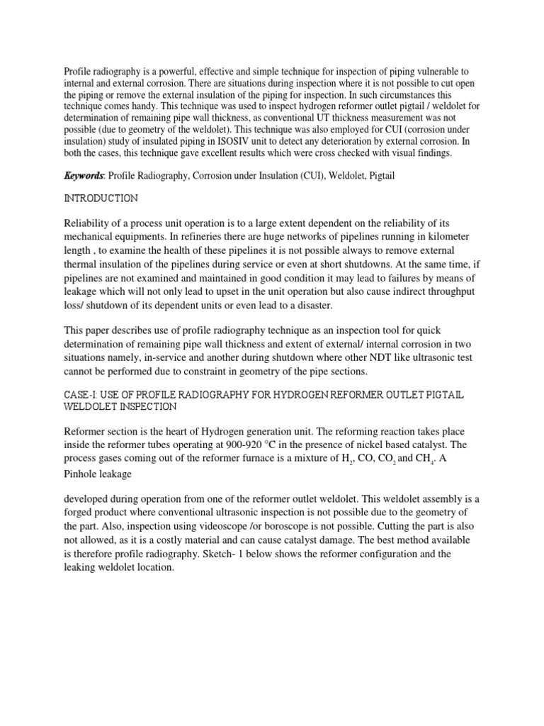 Profile Radiography Is A Powerful | PDF | Pipeline Transport | Pipe ...