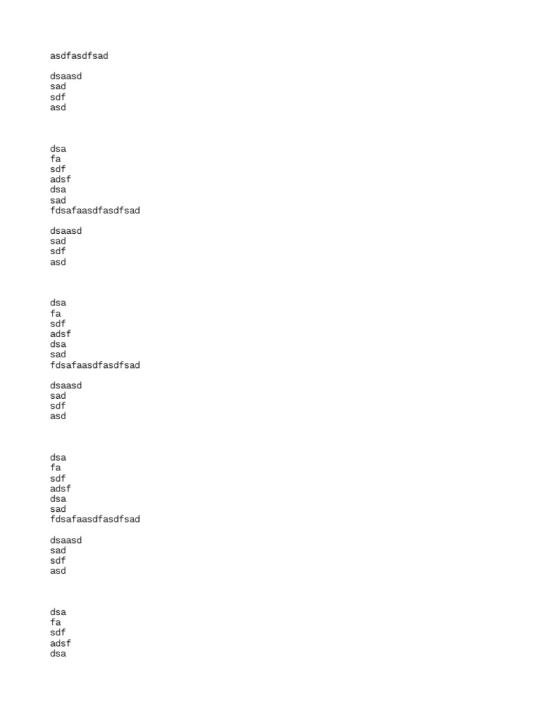 Asdfasdfsad Dsaasd Sad SDF Asd | PDF
