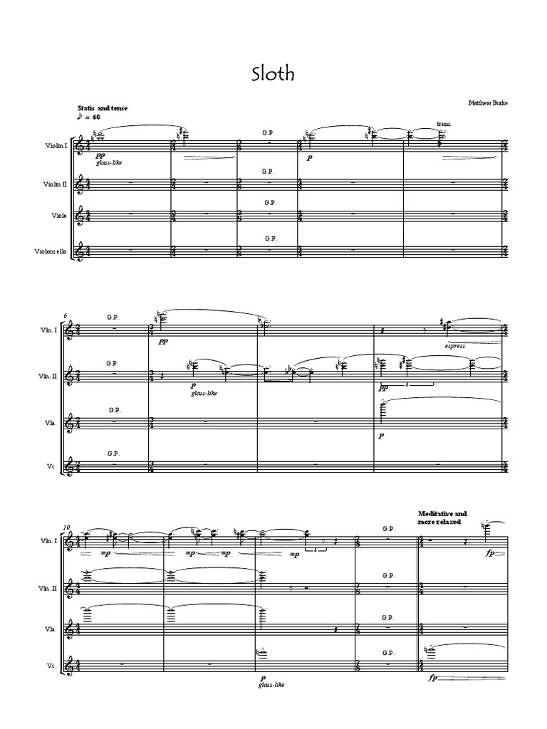 Seven Deadly Sins - Sloth | PDF | Bowed Instruments | Friction Musical ...