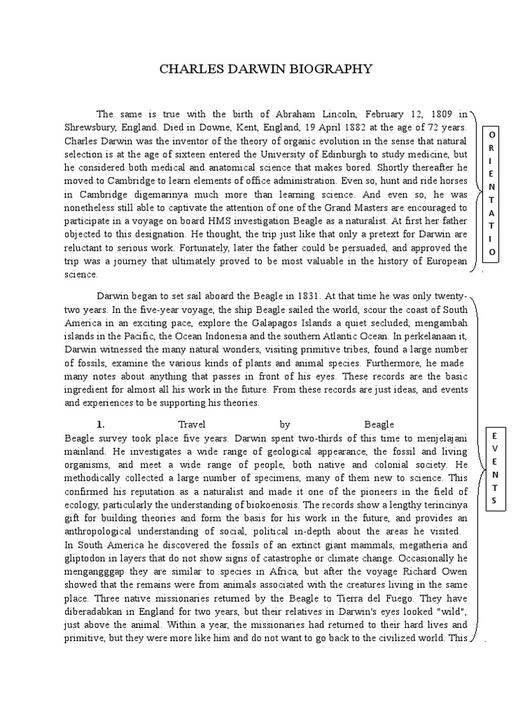 Charles Darwin Biography | PDF | Charles Darwin | Science
