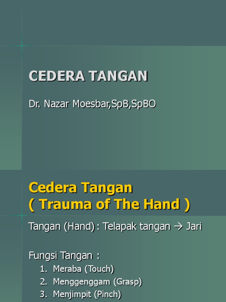 Cedera Tangan | PDF