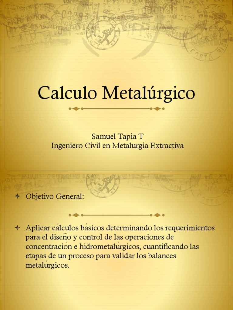 Calculo Metalurgicos | PDF