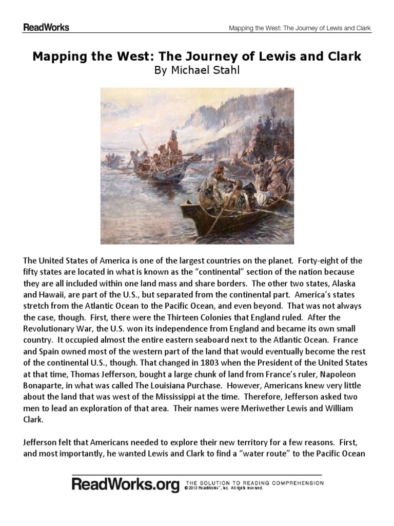 Lewis and Clark's Exploration Journey | PDF | Lewis And Clark ...