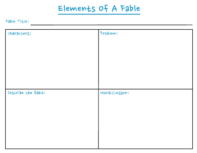 Elements of a Fable Explained | PDF