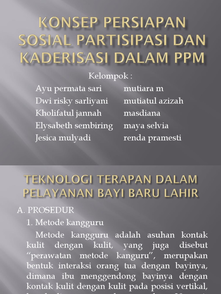 Konsep Persiapan Sosial Partisipasi Dan Kaderisasi Dalam PPM | PDF