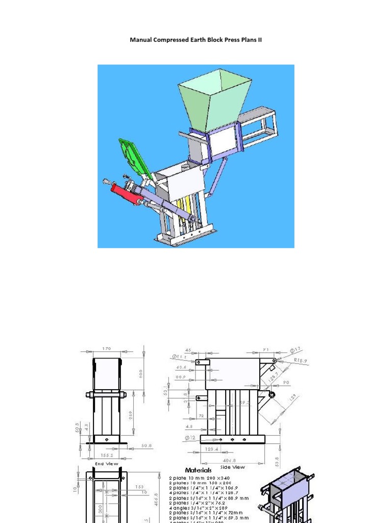Manual Compressed Earth Block Plans II | PDF