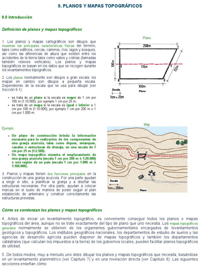 Como Se Elabora Un Plano Topografico | Topografía | Mapa