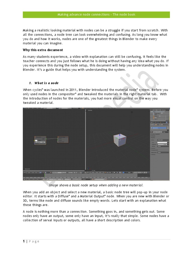 Advanced Node Connections in Blender | PDF | Texture Mapping | Shader