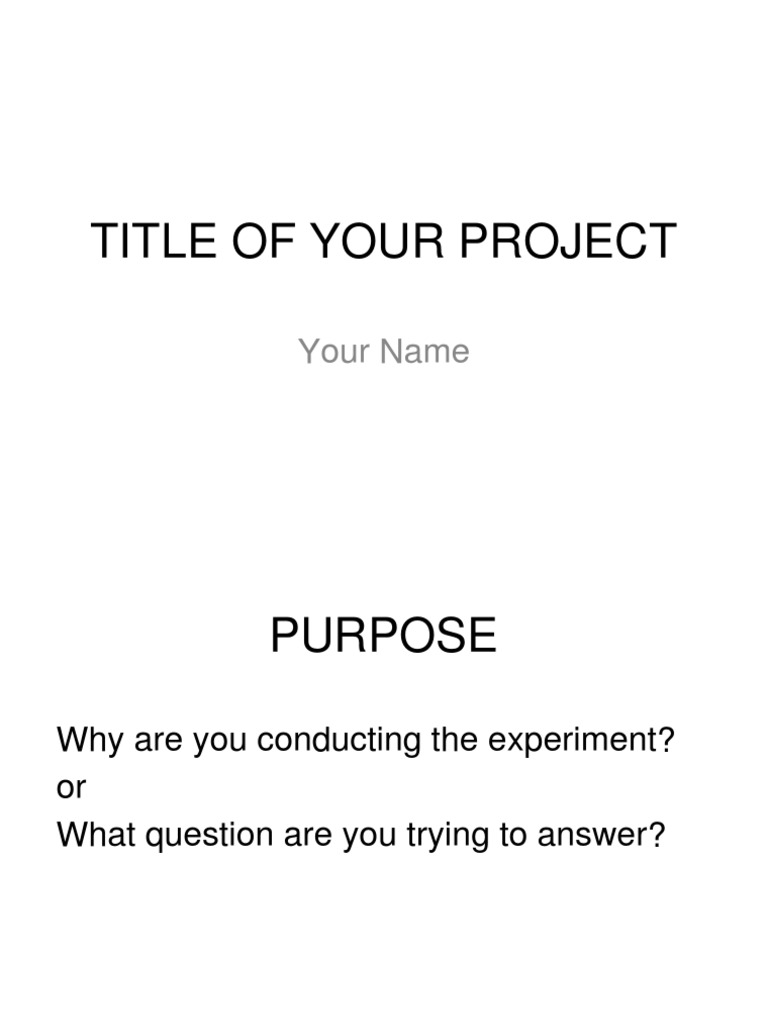 Science Fair Template | PDF | Sodium Bicarbonate | Sodium Carbonate