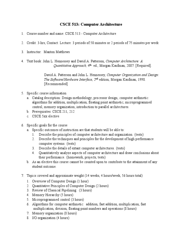 CSCE 513: Computer Architecture: Quantitative Approach, 4 | PDF | Parallel Computing | Computer ...