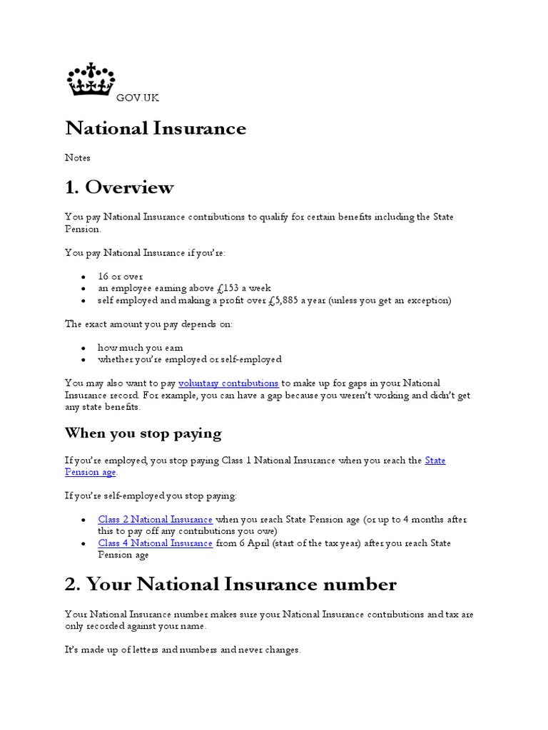 National Insurance UK How-To | PDF | Pension | Personal Finance