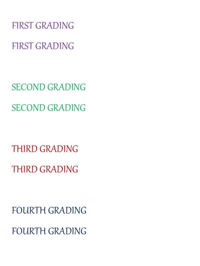 First Grading First Grading: Second Grading Second Grading | PDF