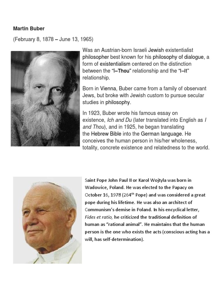 Martin Buber | Martin Buber | Philosophical Movements