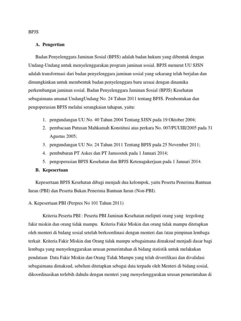 BPJS Laporan Tutorial | PDF