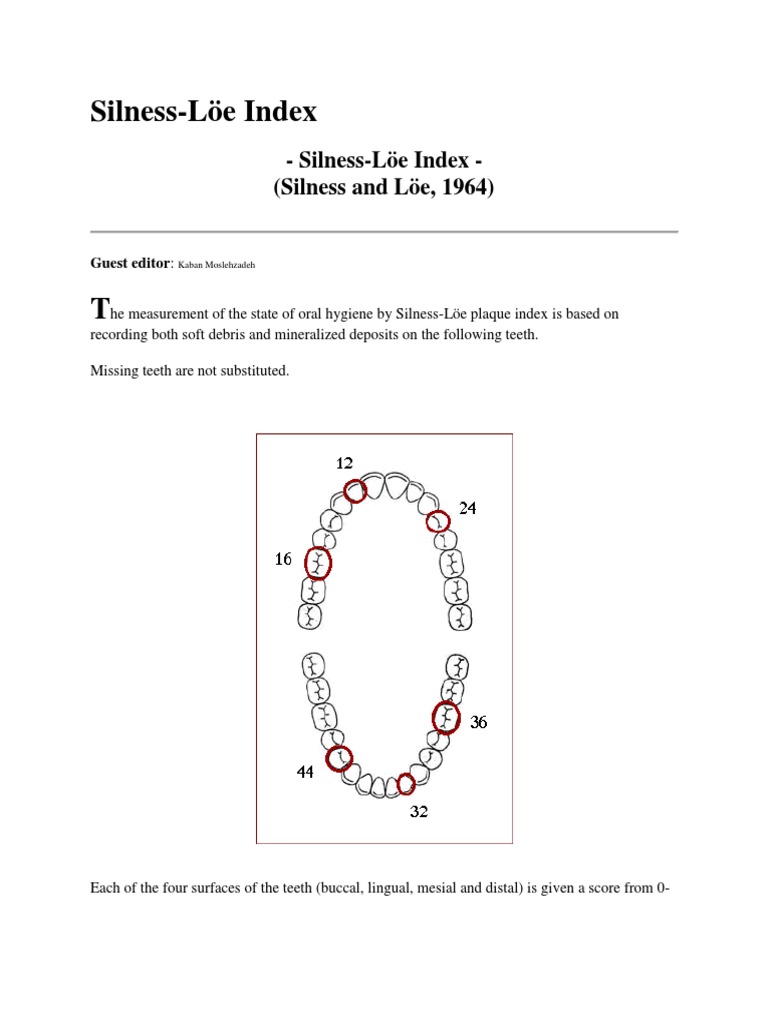 Plaque Index | PDF | Tooth | Human Tooth