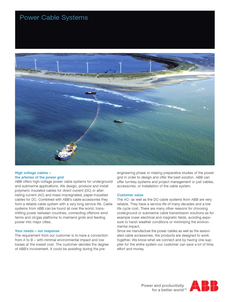 ABB Power Cable Systems PDF | PDF | High Voltage Direct Current | Cable