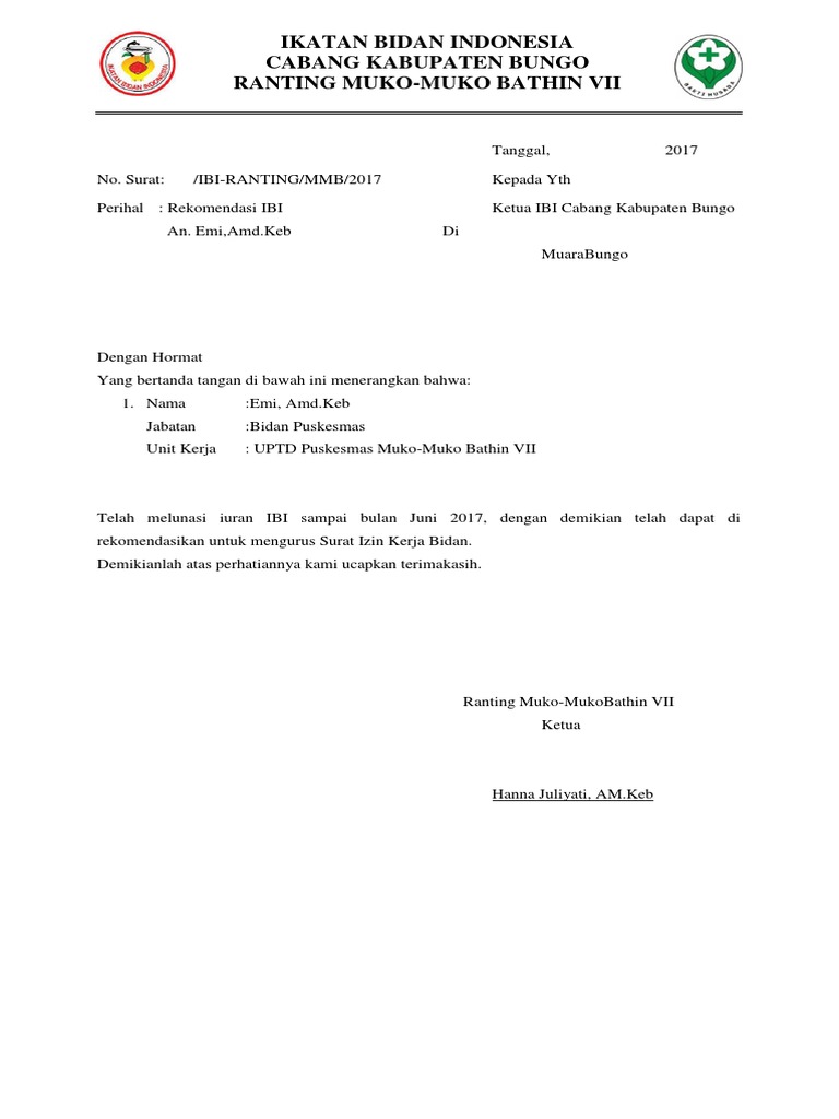 Surat Pengantar Ranting | PDF