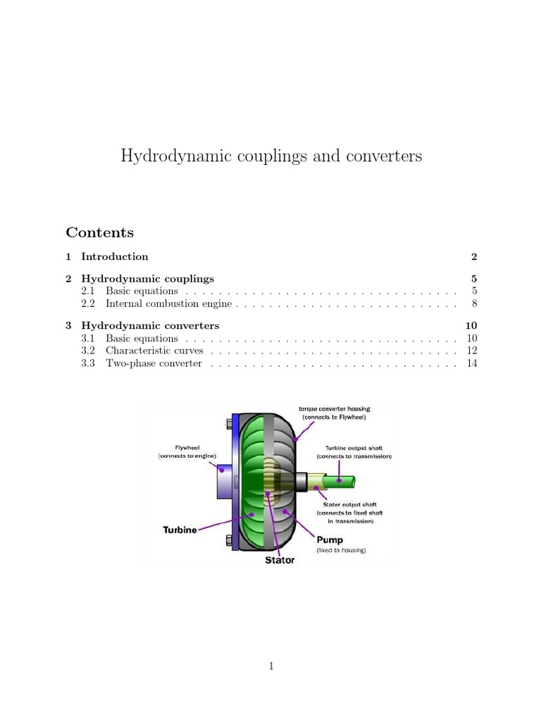 Hydrodynamic Couplings and Converters | PDF | Transmission (Mechanics ...