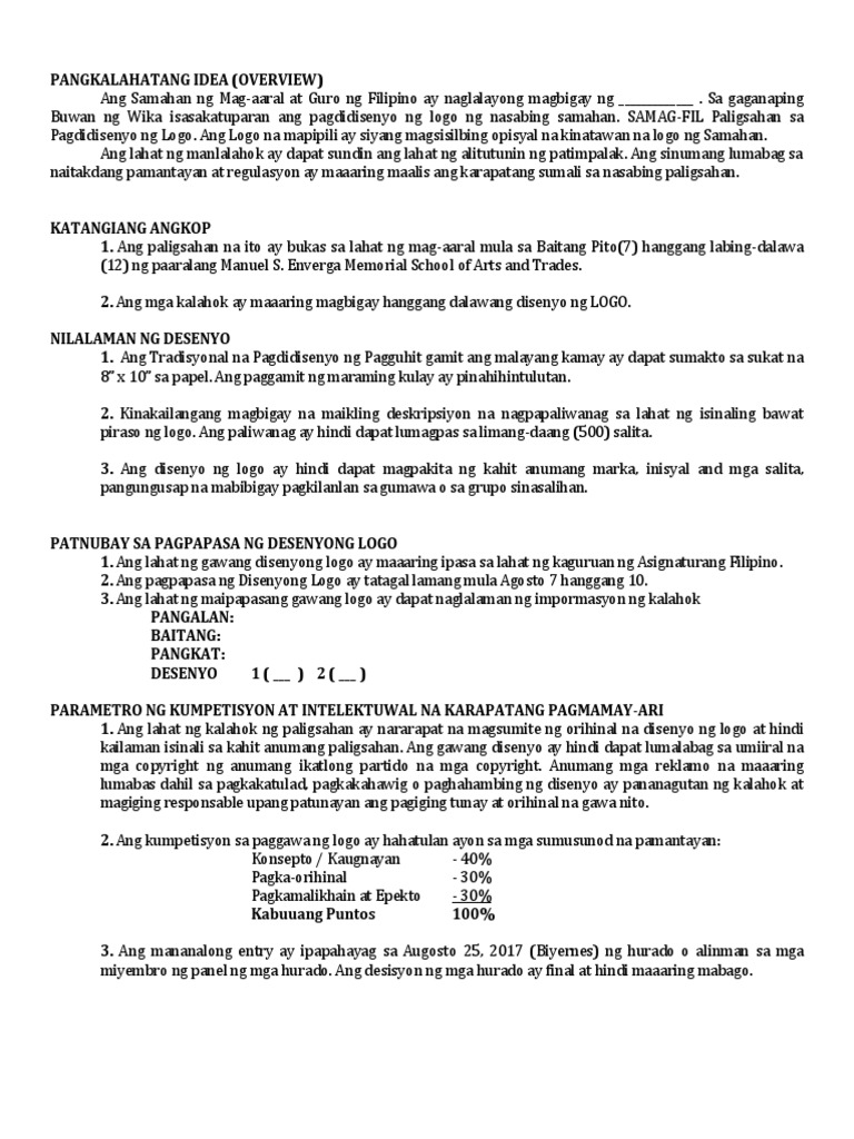 MSEMSAT Guidelines in Logo Design Making Contest | PDF
