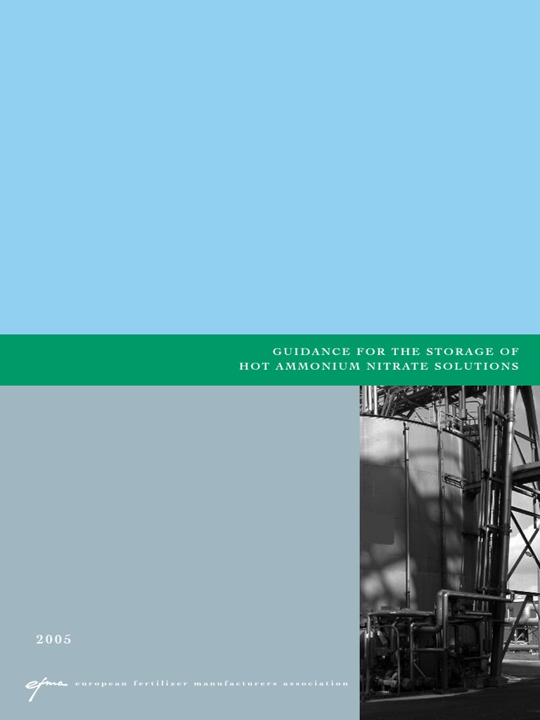 Storage of Hot Ammonium Nitrate Solutions (BPE) | PDF | Ammonia ...