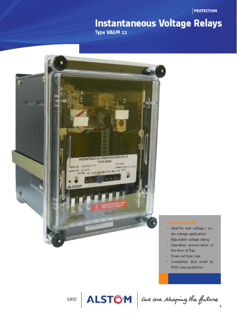 ALSTOM Instntneous Voltage Relay VAGM HighRes.pdf | Relay | Rectifier