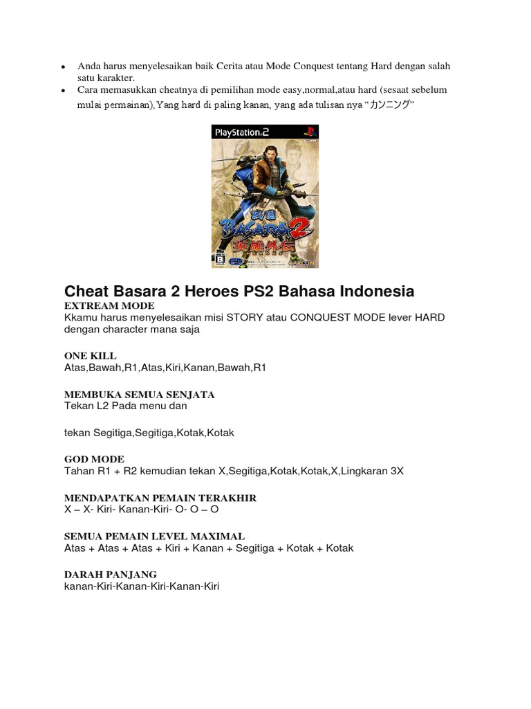 Cheat Basara | PDF