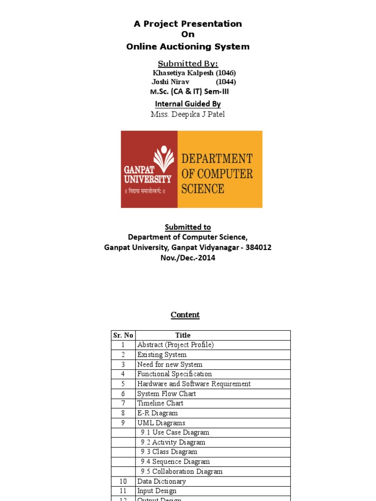 Online Auction System PDF | PDF | Computing | Areas Of Computer Science