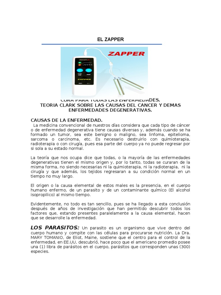 EL ZAPPER Otra Version | PDF | Hígado | Cáncer