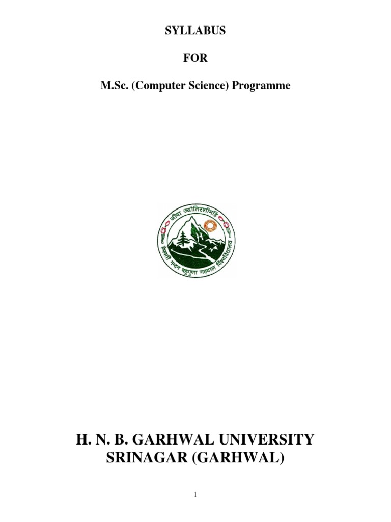 HNB Garhwal MSC CS Syllabus | PDF | Parsing | Internet Protocols