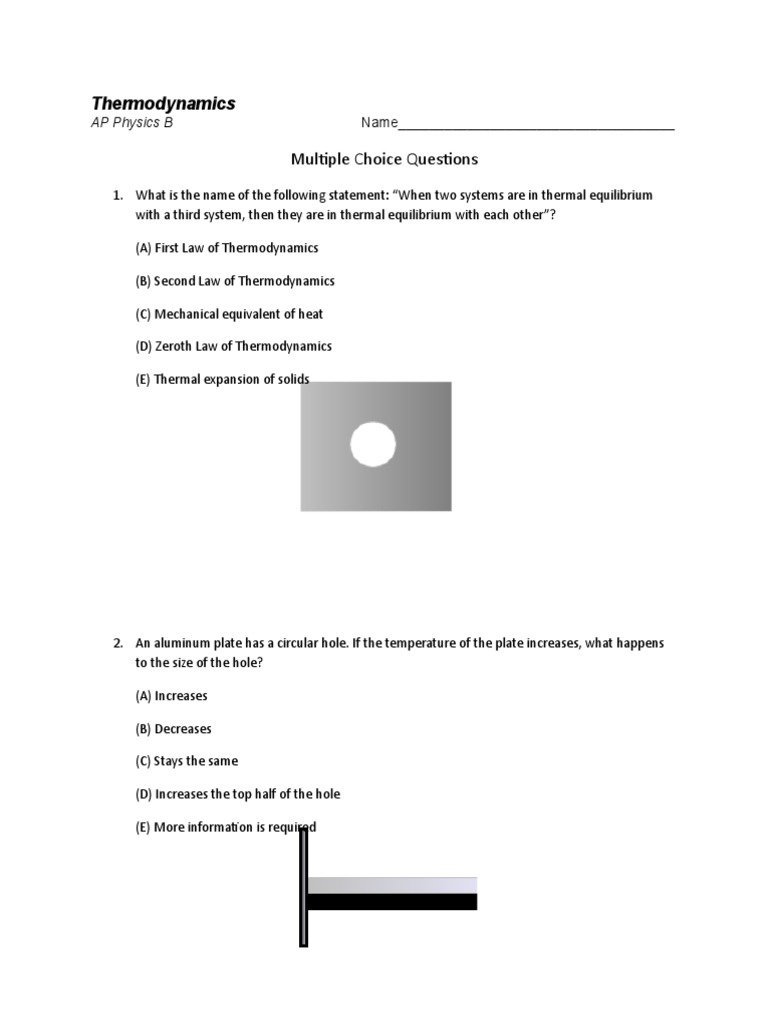 Thermodynamics MCQs for AP Physics | PDF | Heat Transfer | Gases