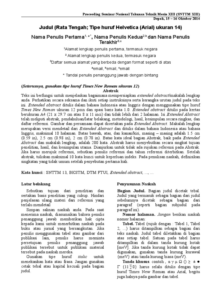 Panduan Penulisan Naskah | PDF