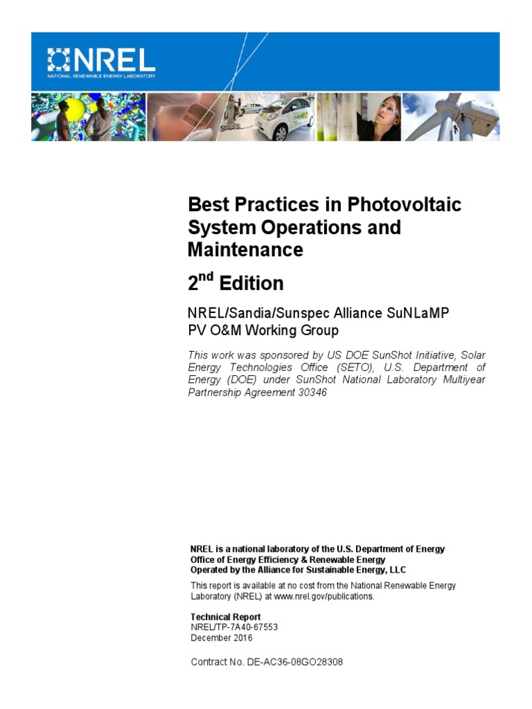NREL Report | PDF | Photovoltaics | Photovoltaic System