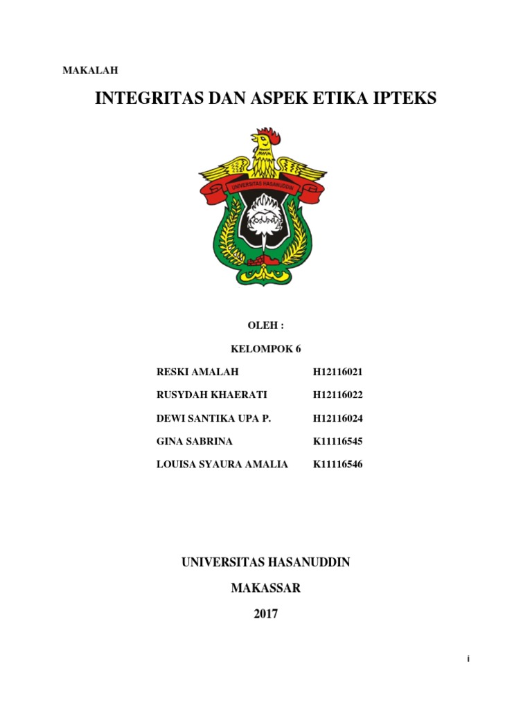 Integritas Dan Aspek Etika Ipteks | PDF | Karier & Perkembangan | Filsafat