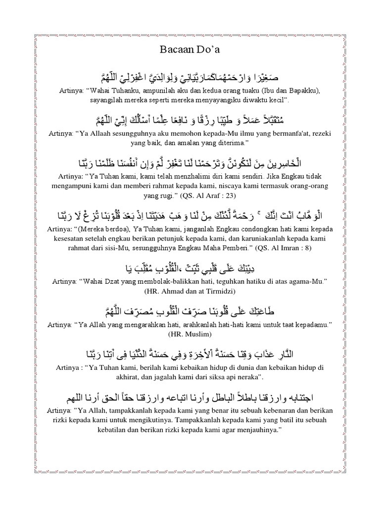 Kumpulan Doa Pilihan | PDF