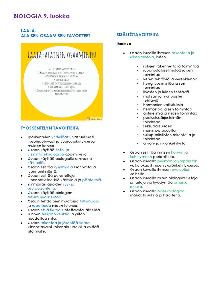 Biologia 9 Luokka Pdf