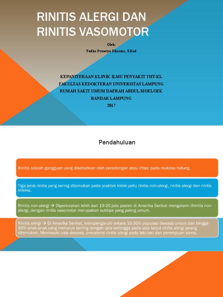 Rinitis Vasomotor Dan Rinitis Alergi | PDF