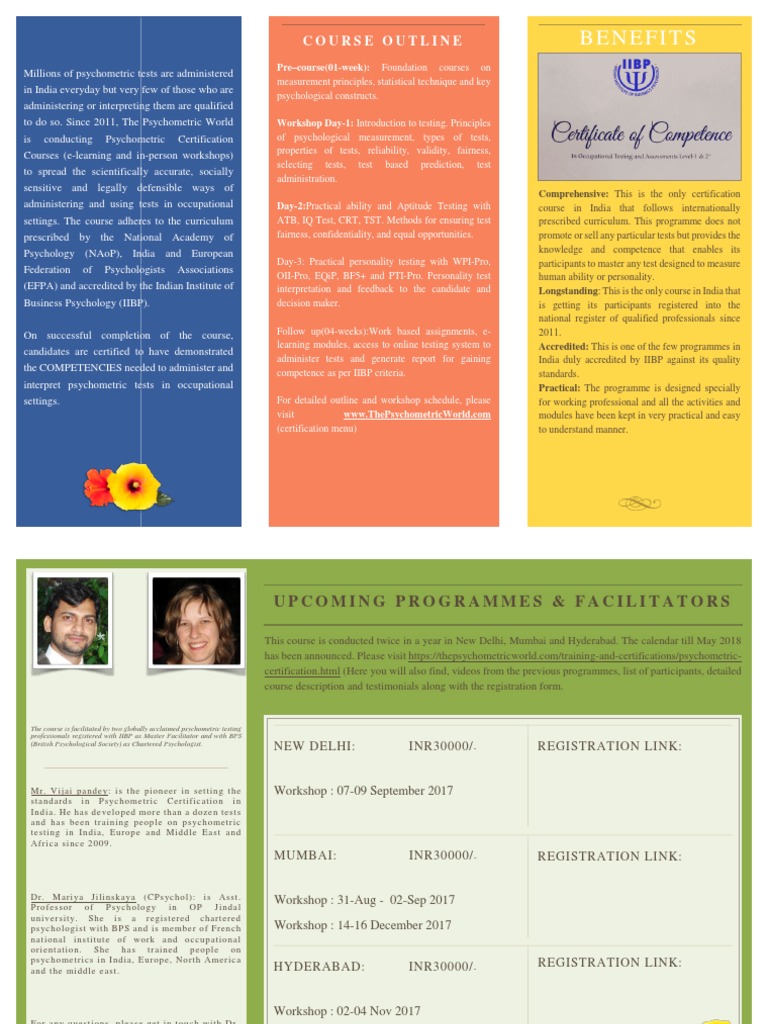 PsyCert Brochure New | PDF | Psychometrics | Industrial And ...
