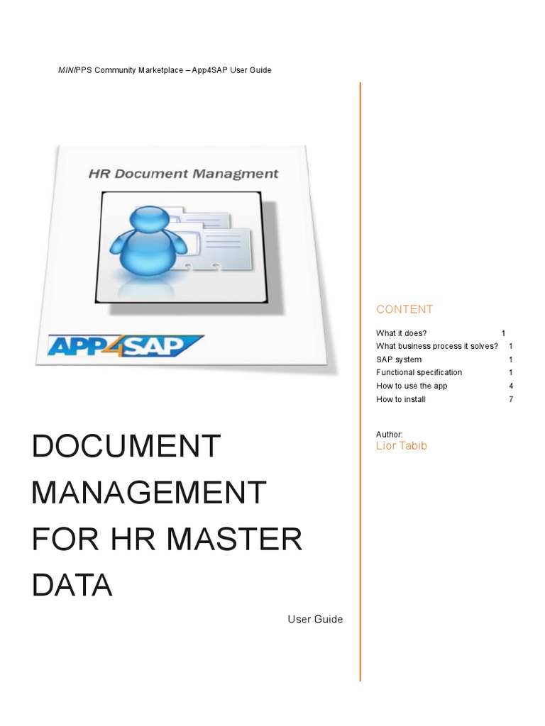 HR Master Data Document Management Guide | PDF | Sap Se | Computer File